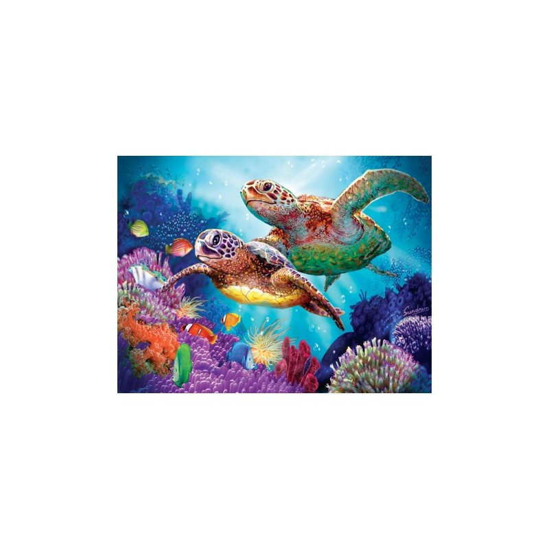 Puzzle - steve sundram - turtle guardian - 1000 pieces - La Crypte du Jeu